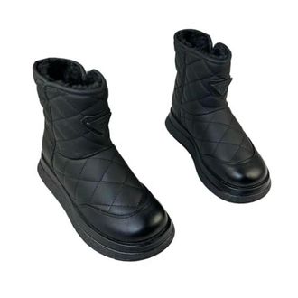 Generic QXDZSW Bottes de neige dhiver pour femme avec doublure en polaire &eacute;paisse Style d&eacute;contract&eacute; Bottes courtes imperm&eacute;ables en coton Chaussures chaudes po