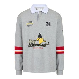 Iceberg Homme, Sweatshirts et sweats &agrave; capuche, Gris, Taille: S Rugby Fit Cotton SweaT-shirt