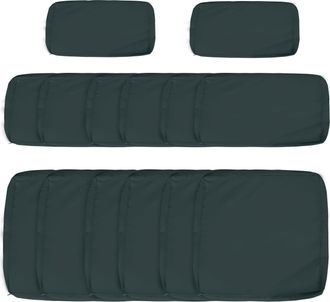 OUTSUNNY Ersatz-Kissenbez&uuml;ge f&uuml;r Gartensofa-Set, Garten-Rattan-Sofakissen, Polyester-Bezug f&uuml;r den Au&szlig;enbereich, kein Kissen enthalten, Grau