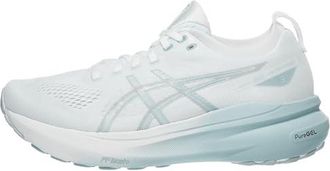 Asics Chaussures de Course Gel-Kayano 31 pour Femme, Blanc/Gris Dauphin, 41.5 EU