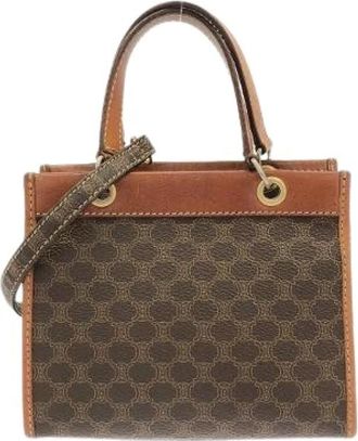 Celine Sac bandouli&egrave;re en toile enduite Pre-owned - Femme - Pre-owned - Brun - Taille: ONE Size