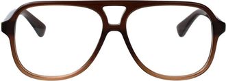 Bottega Veneta unisex, Accessoires, Brun, Taille: 56 MM Aviator Frame
