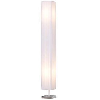 HOMCOM Lampadaire lampe sur pied de salon style moderne lampadaire sur pied avec interrupteur pour salon et chambre 120 cm blanc