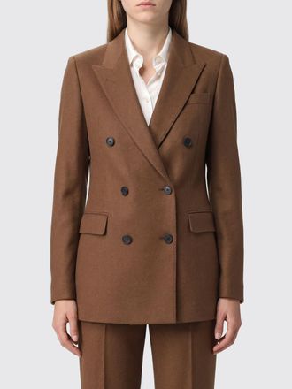 Tagliatore Blazer crois&eacute; en m&eacute;lange de lin et soie &agrave; revers en pointe