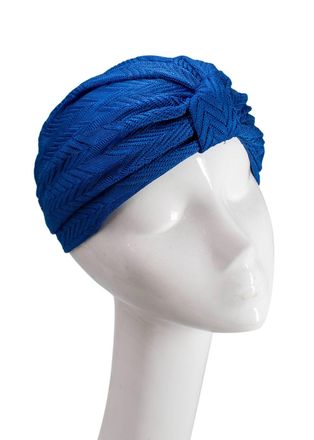 Missoni Blue Zig-zag Knit Turban