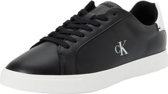 Calvin Klein Damen Pro Cup Laceup LTH Moire Hw0Hw02845 Low Top, Black (Black/Bright White), 40 EU