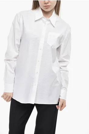 Prada Jacquard Poplin Shirt with Pocket size 40