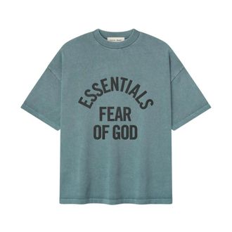 Fear of God Campus 90s T-Shirt mit kurzen &Auml;rmeln - - Tops - Herren - Blau - XL