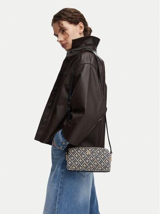 Tommy Hilfiger Handtasche Th Grace Camera Bag Jacquard AW0AW18864 Dunkelblau