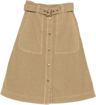 Moncler Femme, Jupes, Beige, Taille: 38 FR Midi Skirt