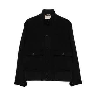 Lardini Homme, Vestes, Noir, Taille: L Veste boutonn&eacute;e &agrave; finitions c&ocirc;tel&eacute;es