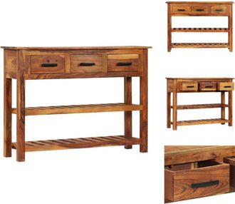 vidaXL Sideboard mit 3 Schubladen 110x30x80 cm Massivholz Akazie - Holz Sideboard - Akasienholzm&ouml;bel - Vintage Stil - Wohnzimmerschr&auml;nke - Regal