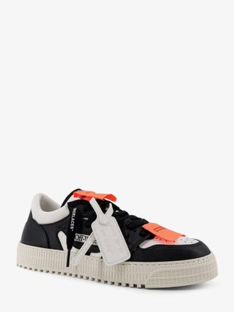 Off-white Mens Low-Top Court Leather Sneakers Black Trainers