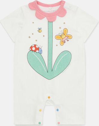 Stella McCartney Floral Graphic Jumpsuit, Woman, Ivory, Size: 36m