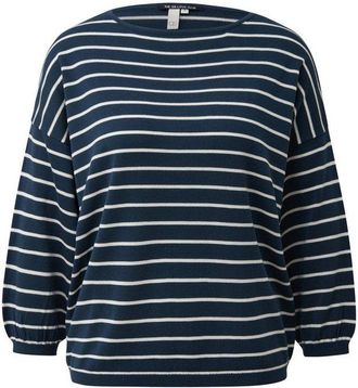 QS by s.Oliver 3/4 Arm-Pullover Strickpullover Leichter Strickpullover aus Viskosemix