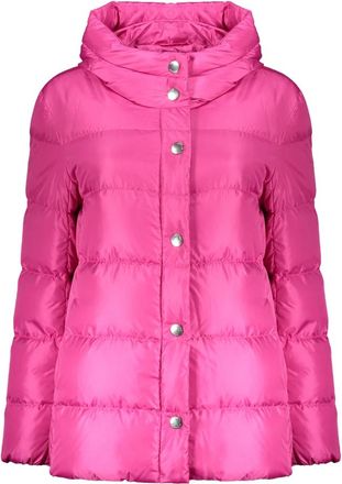 Moschino Femme, Vestes, Rose, Taille: 42 FR Doudoune &agrave; capuche avec d&eacute;tail logo