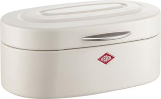 WESCO Wesco Single Elly Brotkasten in der Farbe sand matt, pulverbeschichtetes Stahlblech, Lüftungslöcher und stabiler Handgriff