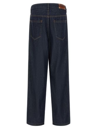 Dries Van Noten Wide-Leg Cotton Jeans - Blue