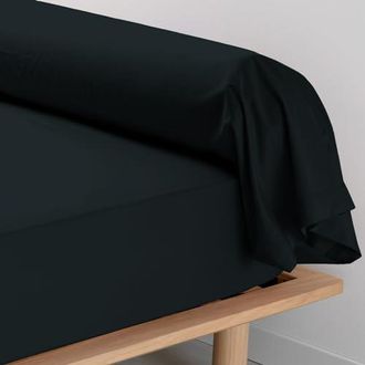 Pizuna Coton Peigné Traversin 45x145 cm 2 Pièces Noire, 100% Coton Longue Tige 400 Fils Armure Satin (Taie doreiller dhôtel Douce Noire)