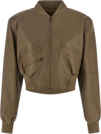 Chlo&eacute; Femme, Vestes, Vert, Taille: 38 FR Blouson court