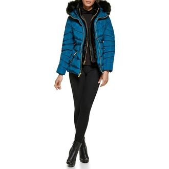 Guess 22qmp380 Veste Demi-Saison, Bleu, S Femme