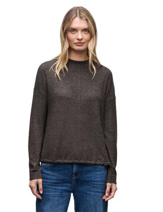 Street One Damen 3228269 Softes Turtleneck Shirt, Rustic Brown Mel., 46 EU