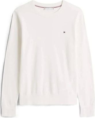 Tommy Hilfiger Femme, Sweatshirts et sweats &agrave; capuche, Blanc, Taille: 42 FR CO Jersey Fine GG LS C-Nk SweaT-shirt