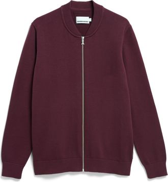 Armedangels Herren Cardigan aus Bio-Baumwolle AGAAMON Regular Fit Dark Cranberry