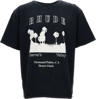 Rhude Homme, Tops, Noir, Taille: M T-shirt Boxy Oversize