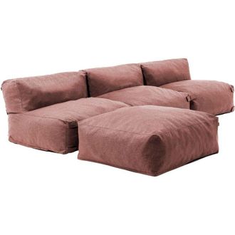 Oviala Canap&eacute; dangle fixe modulable 4 places terracotta - Mixi