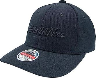 Mitchell & Ness Classic Red Pinscript Snapback, Black