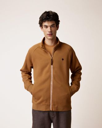 Faguo Sweat zipp&eacute; camel