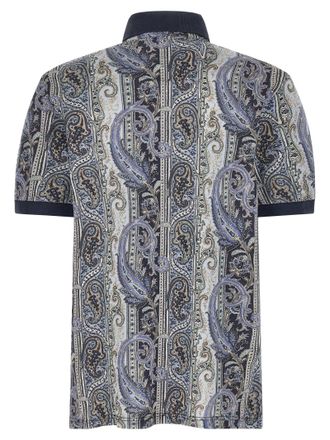 Etro Mens Blue Cotton Polo Shirt