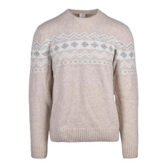 Eleventy Rundhals-Pullover - - Knitwear - Herren - Beige - XL