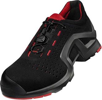 Uvex Homme 8519244 S1P Chaussures de sécurité Taille : 44 Noir, Rouge 1 Paire, Nero Rosso