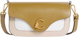 Coccinelle Femme, Sacs, Vert, Taille: ONE Size Sac bandouli&egrave;re en cuir