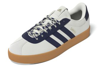 adidas Herren VL Court 3.0 Shoes Schuhe, core White/Dark Blue/Gold met, 45 1/3 EU