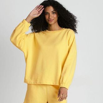 Lands End Leichtes Sweatshirt, Damen, Gr&ouml;&szlig;e:44-46 regular, Gelb, by Lands End