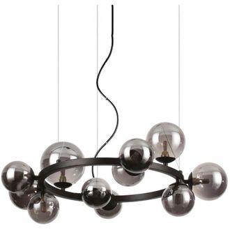 Ideal Lux Neuwertig] Ideallux Perlage H&auml;nge schwarz schwarz &oslash; 73 Deckenlampe Deckenleuchte Lampe Spot