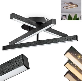 HOFSTEIN LED Deckenleuchte Arlan, Deckenlampe aus Metall/Kunststoff in Schwarz/Wei&szlig;, verstellbare Leuchte im modernen Design, 15 W, 2200 Lumen, 3000 Kelvin, Es