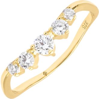 Edenly Meline Ring - 9-karätiges Gelbgold, synthetische Diamanten
