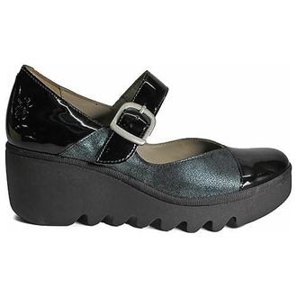 FLY London Femme Baxe428fly Escarpins, Noir/Vert, 38 EU