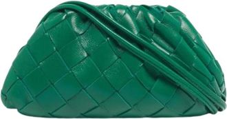Bottega Veneta Pochette en cuir Pre-owned - Femme - Pre-owned - Vert - Taille: ONE Size