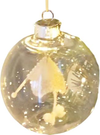 Generic Strickende Weihnachtsbaumkugel-Dekoration - Weihnachtsgarn-Kugel-Ornamente, Strickende Kugel-Dekoration Mit H&auml;ngendem Reifen | Kristallklare Feiertags