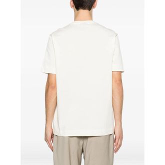 Emporio Armani Logo-Embroidered T-Shirt - Yellow