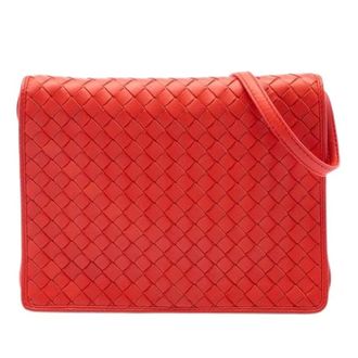 Bottega Veneta Sac bandouli&egrave;re tress&eacute; en cuir nappa Pre-owned - Femme - Pre-owned - Orange - Taille: ONE Size