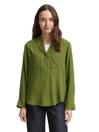 Tom Tailor Damen 1047585 Bluse, 38802-Deep Ivy Green, 38
