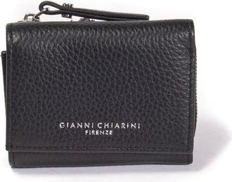 Gianni Chiarini Portefeuille Compact en Cuir - Femme - Accessoires - Noir - Taille: ONE Size