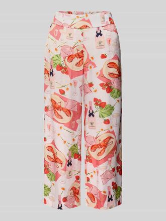 Marc Cain Wide Leg Stoffhose mit elastischem Bund