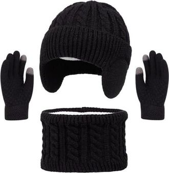 Generic Foulard Enfant &Eacute;Charpe Bonnet Et Cache-Cou Tricot&eacute; Pour Moufles Thermiques Tactiles Pour Temps Froid Basiques Classique